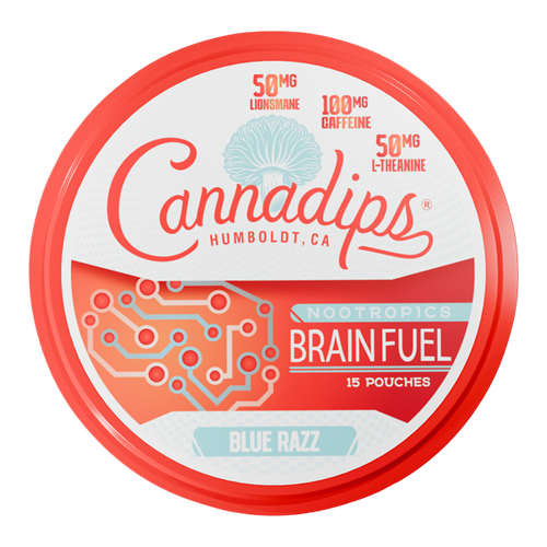 Blue Razz CANNADIPS Brain Fuel Pouches